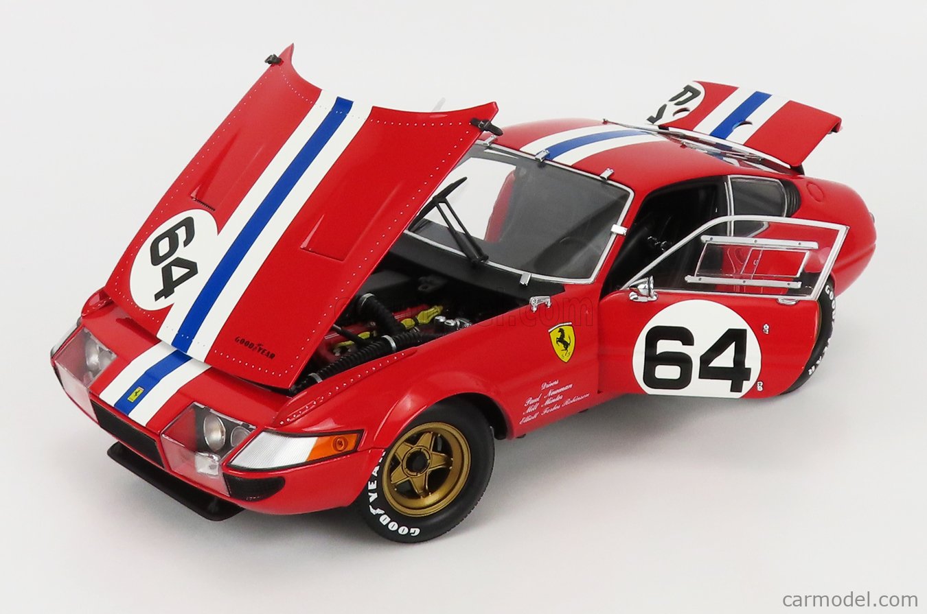 KYOSHO 08163A Echelle 1/18 | FERRARI 365 GTB/4 TEAM FERRARI MODENA ...