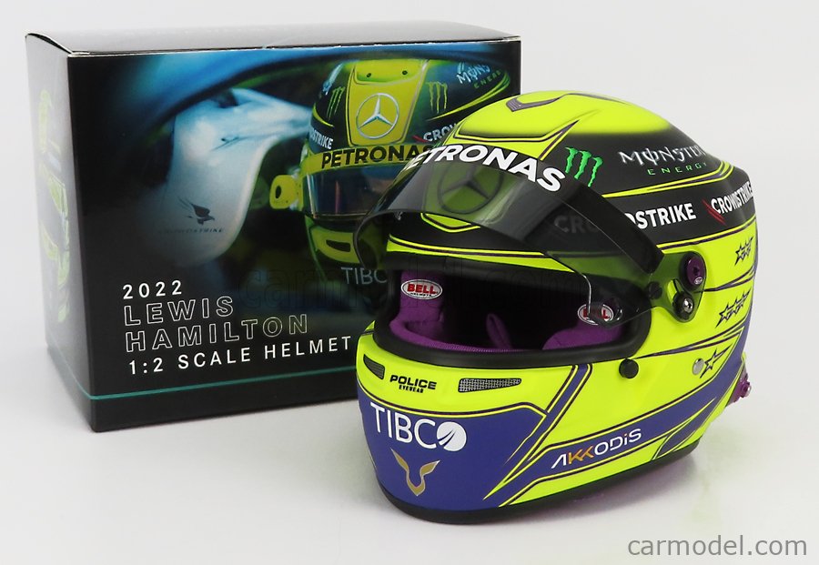 MINI HELMET 4100150 Scale 1/2 | BELL HELMET F1 CASCO HELMET MERCEDES GP ...