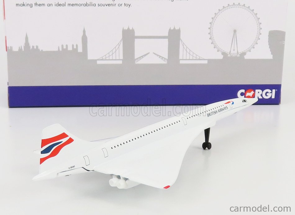 CORGI GS84008 Scale 1/330 | AEROSPATIALE CONCORDE AIRPLANE 1969 WHITE