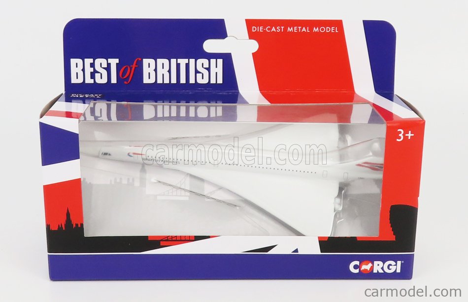 CORGI GS84008 Scale 1/72 | AEROSPATIALE CONCORDE AIRPLANE 1969 WHITE