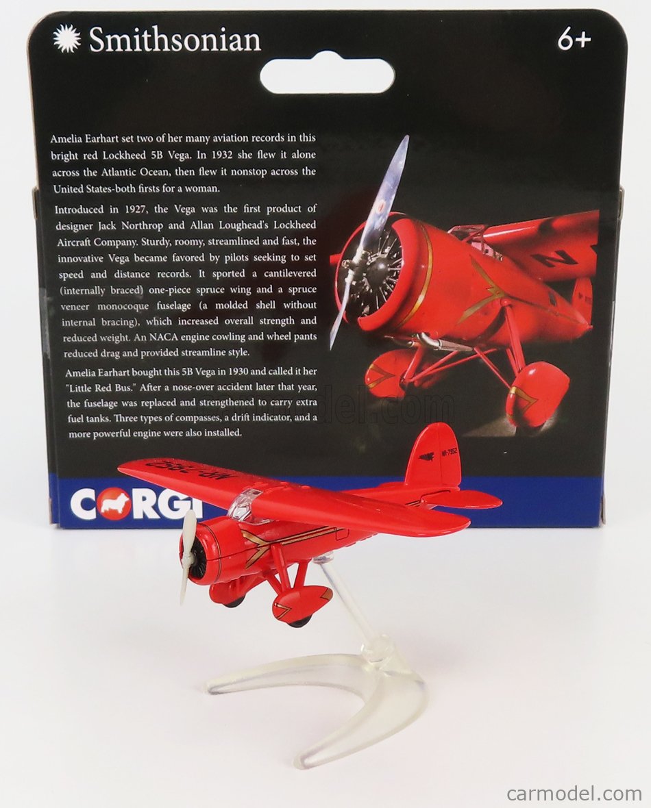 CORGI CS91303 Scale 1/72 | AIRPLANE AMELIA EARHART'S VEGA 5B 1927 RED