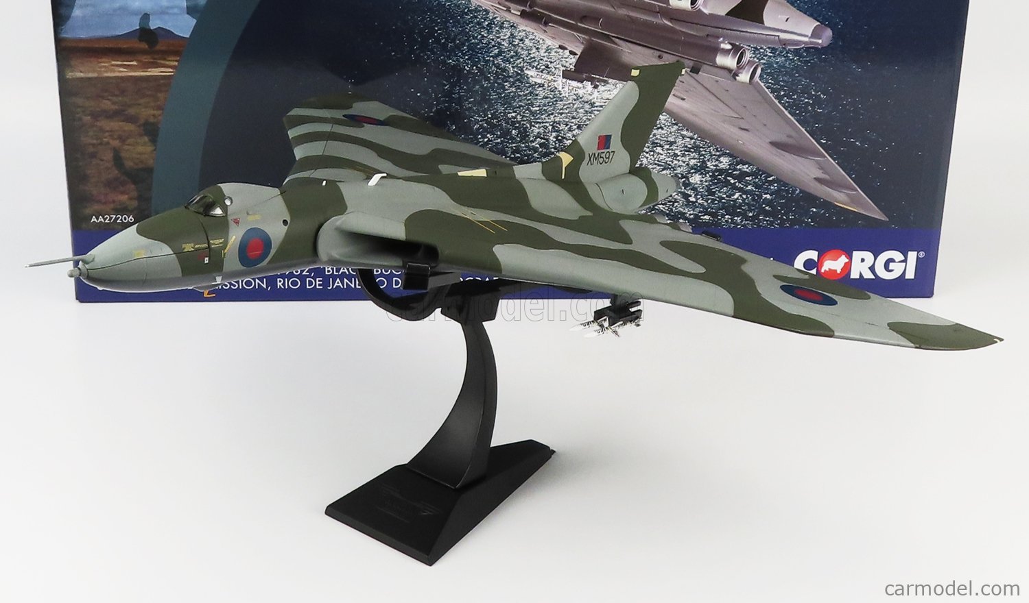 CORGI AA27206 Масштаб 1/72 | AVRO B2 XM597 VULCAN AIRPLANE BLACK BUCK 6 ...