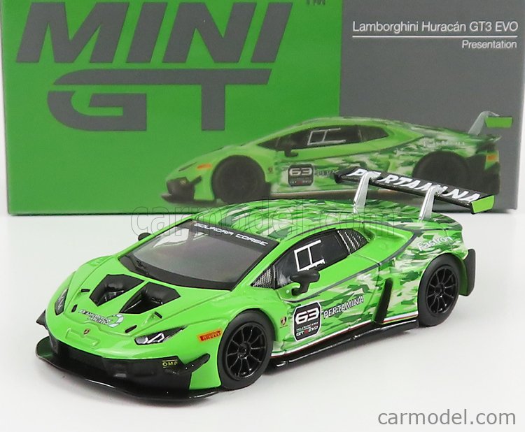 MINI-GT MGT00352-L Scale 1/64 | LAMBORGHINI HURACAN GT3 EVO N 63 PRESS ...