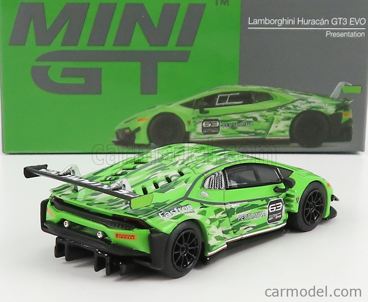 MINI-GT MGT00352-L Scale 1/64 | LAMBORGHINI HURACAN GT3 EVO N 63 PRESS ...