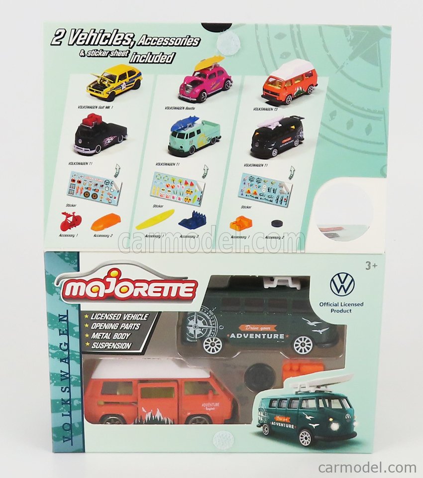 MAJORETTE 212055006Q02 Echelle 1/64 | VOLKSWAGEN SET ASSORTMENT 2 CARS ...