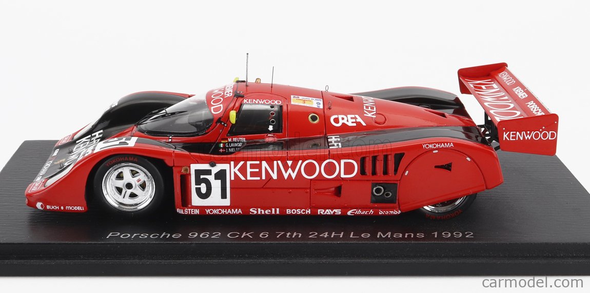 SPARK-MODEL S9891 Scale 1/43 | PORSCHE 962C 3.0L TURBO TEAM PORSCHE KREMER RACING N 51 24h LE ...