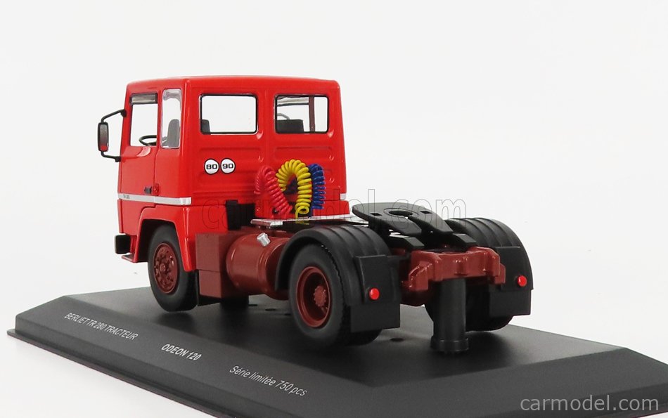 ODEON ODEON120 Scale 1/43 | BERLIET TR280 TRACTOR TRUCK 2-ASSI 1978 RED