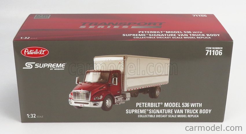 DM-MODELS 71106 Scale 1/32 | PETERBILT 536 TRUCK CASSONATO 2010 RED MET ...