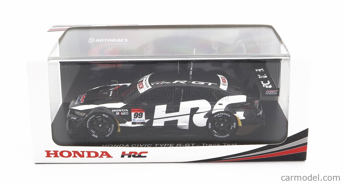 SPARK-MODEL SGT099 Scale 1/43 | HONDA CIVIC TYPE R-GT N 99 TRACK TEST ...