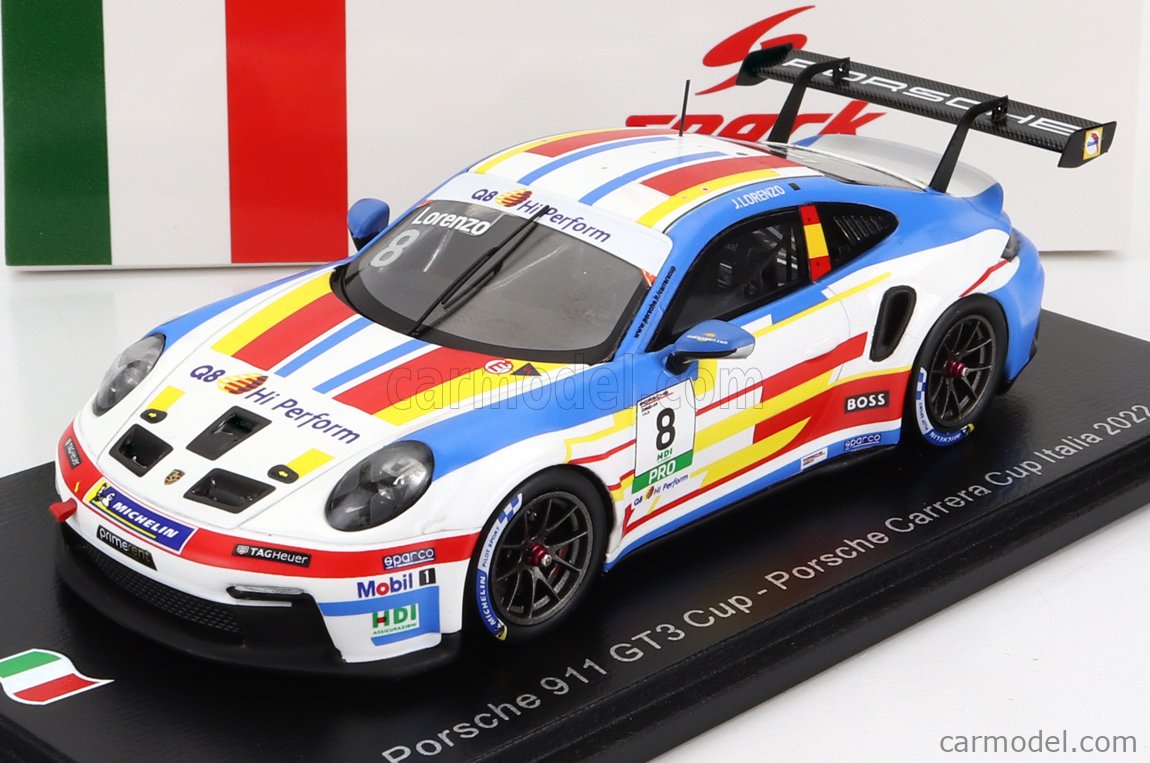 SPARK-MODEL SI019 Scale 1/43 | PORSCHE 911 991-2 GT3 CUP N 8 ITALIAN ...