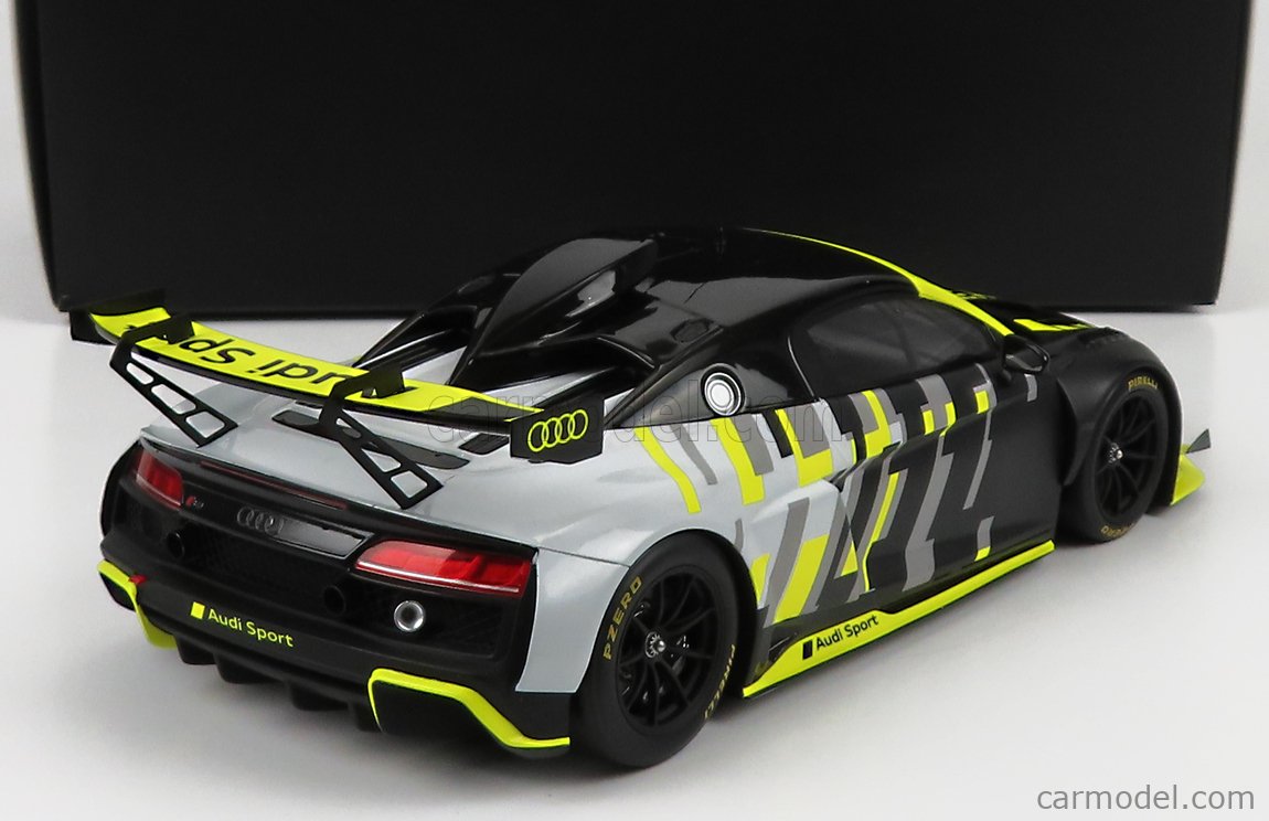 SPARK-MODEL 5022100251 Scale 1/18 | AUDI R8 LMS GT2 AUDI SPORT 2021 GREY BLACK YELLOW