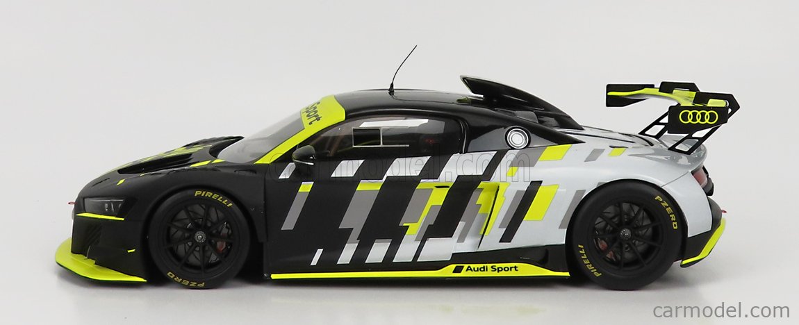 SPARK-MODEL 5022100251 Scale 1/18 | AUDI R8 LMS GT2 AUDI SPORT 2021 GREY BLACK YELLOW
