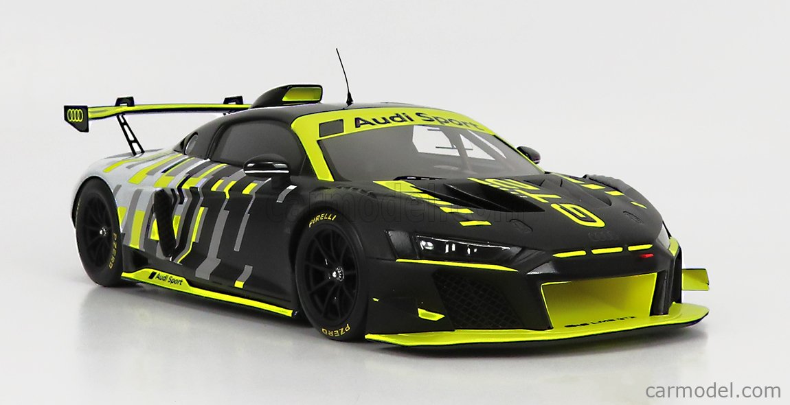 SPARK-MODEL 5022100251 Scale 1/18 | AUDI R8 LMS GT2 AUDI SPORT 2021 GREY BLACK YELLOW