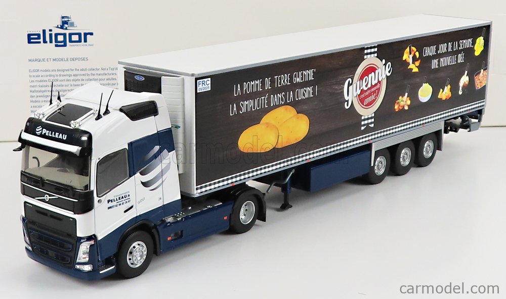 ELIGOR 117130 Masstab: 1/43 | VOLVO FH4 500 TRUCK SEMI-FRIGO PELLEAU ...