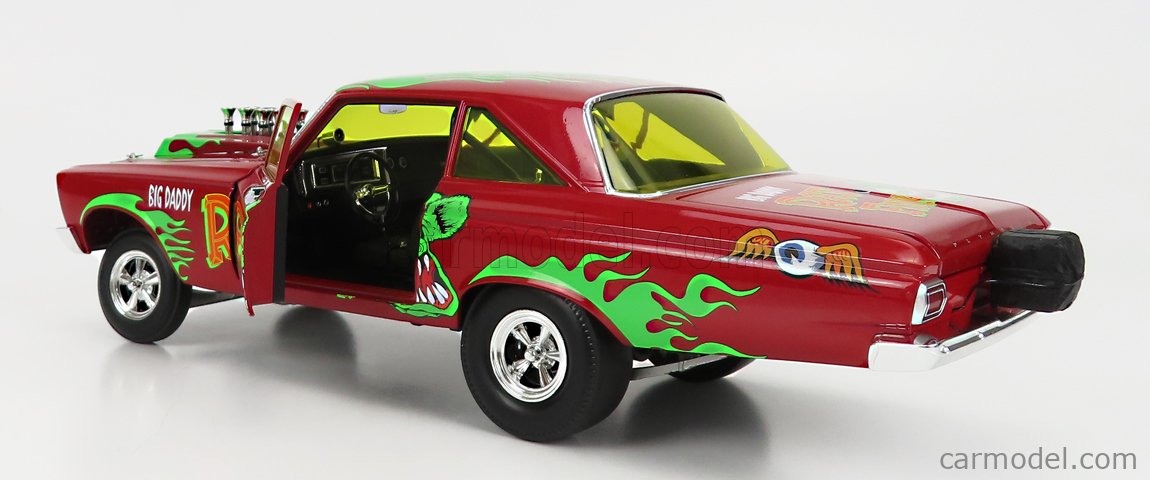 ACME-MODELS A1806508 Scale 1/18 | PLYMOUTH AWB BIG DADDY RAT FINK 1965 RED GREEN