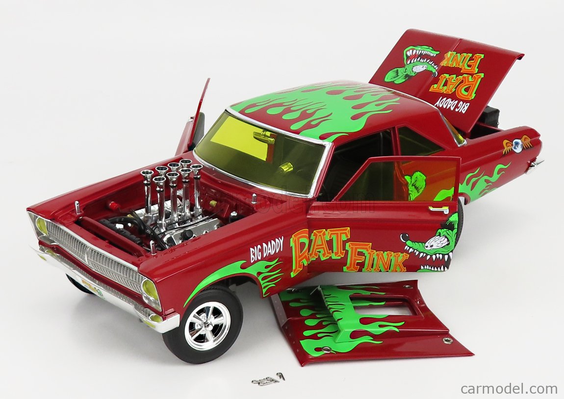ACME-MODELS A1806508 Scale 1/18 | PLYMOUTH AWB BIG DADDY RAT FINK 1965 RED GREEN