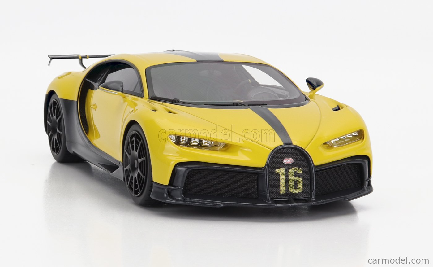 TRUESCALE TS0388 Scale 1/18 | BUGATTI CHIRON PUR SPORT N 16 2018 YELLOW ...