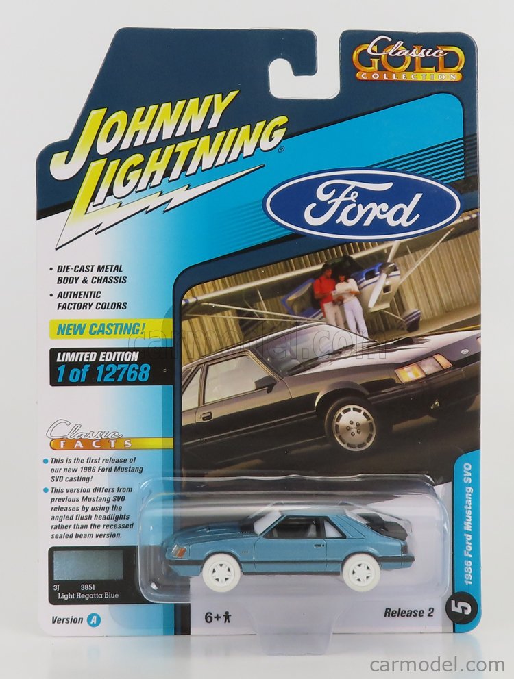 JOHNNY LIGHTNING JLSP247B-JLCG029-WH Scale 1/64 | FORD USA MUSTANG SVO ...