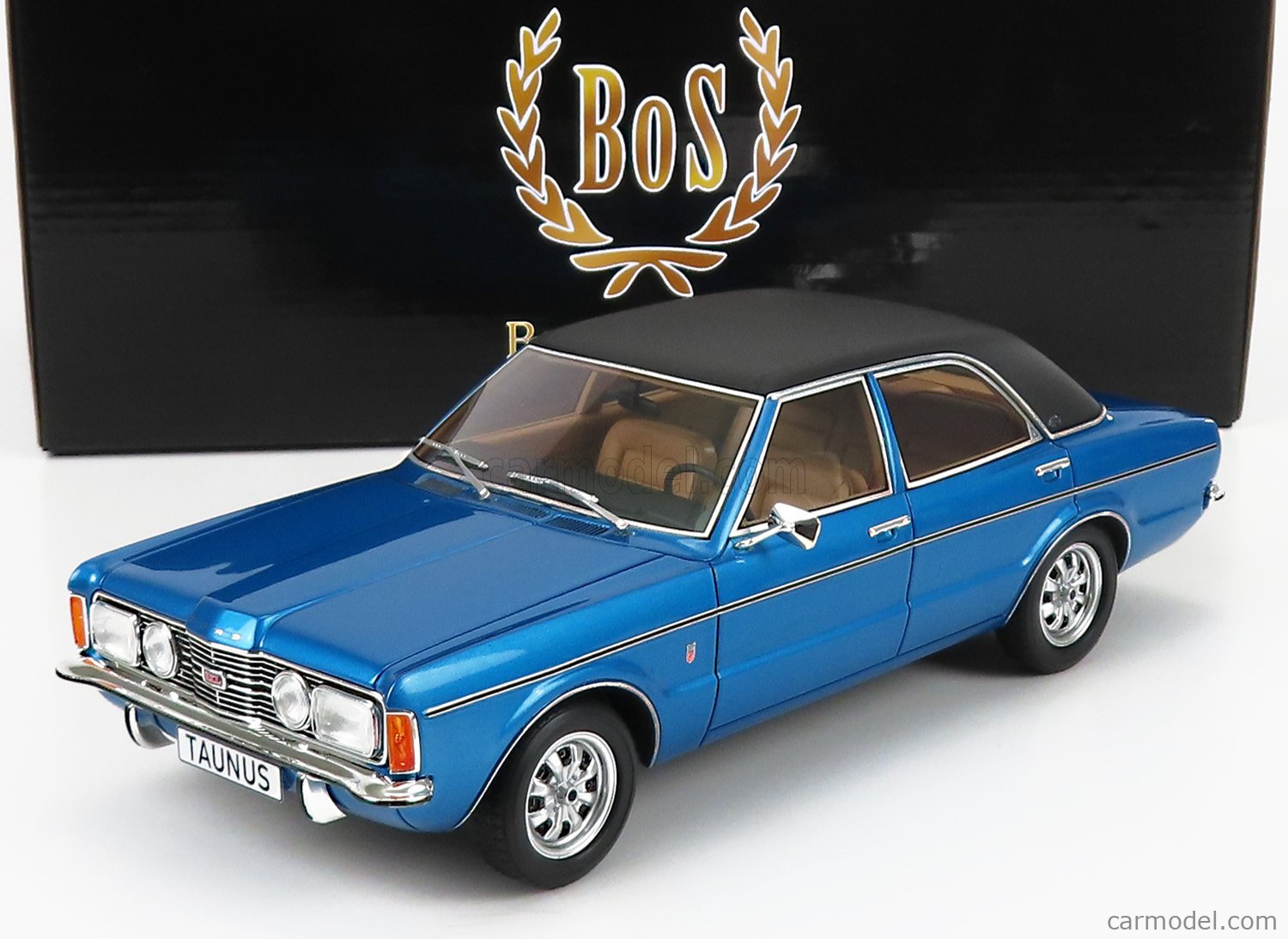 BoS-MODELS BOS409 Scale 1/18 | FORD ENGLAND TAUNUS GXL 1972 BLUE BLACK