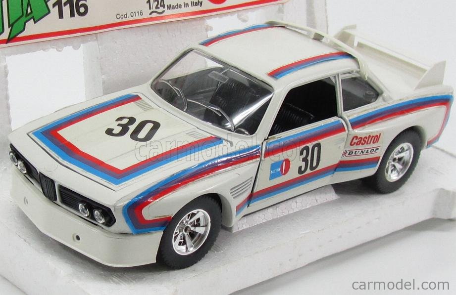 BURAGO 0116 Scale 1/24 | BMW 3.0 CSI TURBO N 30 RACING 1975 WHITE