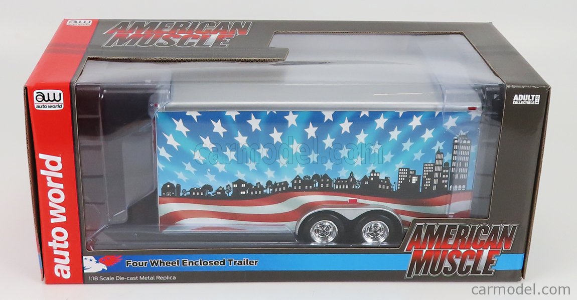 AUTOWORLD AMM1300/06 Scale 1/18 | ACCESSORIES CAR TRANSPORTER TRAILER ...