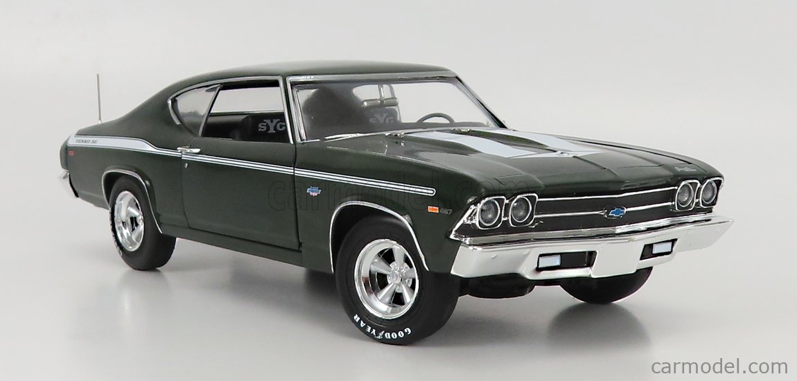 AUTOWORLD AMM1283/06 Scale 1/18 | CHEVROLET CHEVELLE YENKO COUPE 1969 GREEN