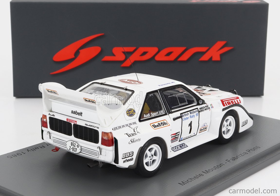 SPARK-MODEL S7898 Scale 1/43 | AUDI QUATTRO S1 N 1 RALLY ULSTER 1985 M ...