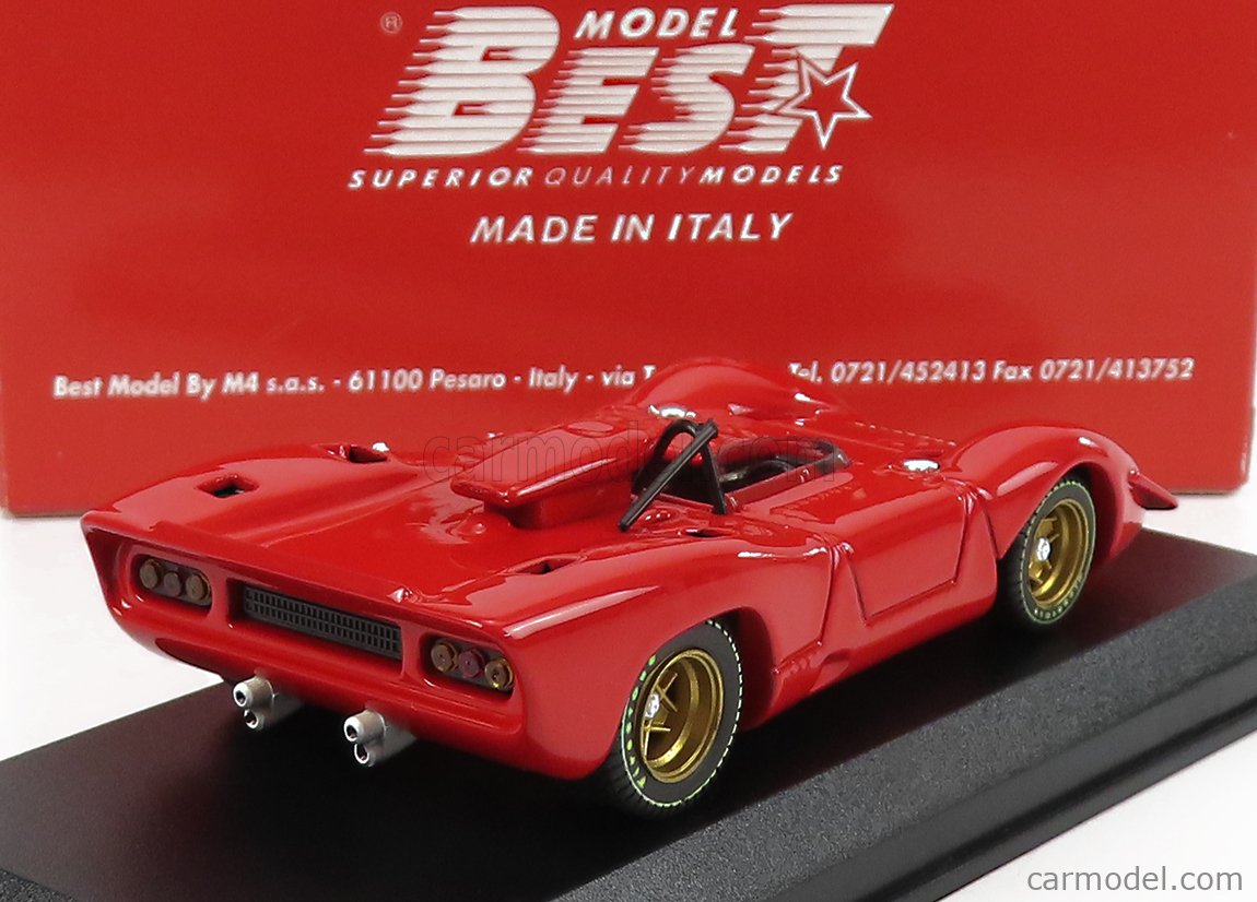 BEST-MODEL 9220 Scale 1/43 | FERRARI 312P SPIDER PROVA 1969 RED