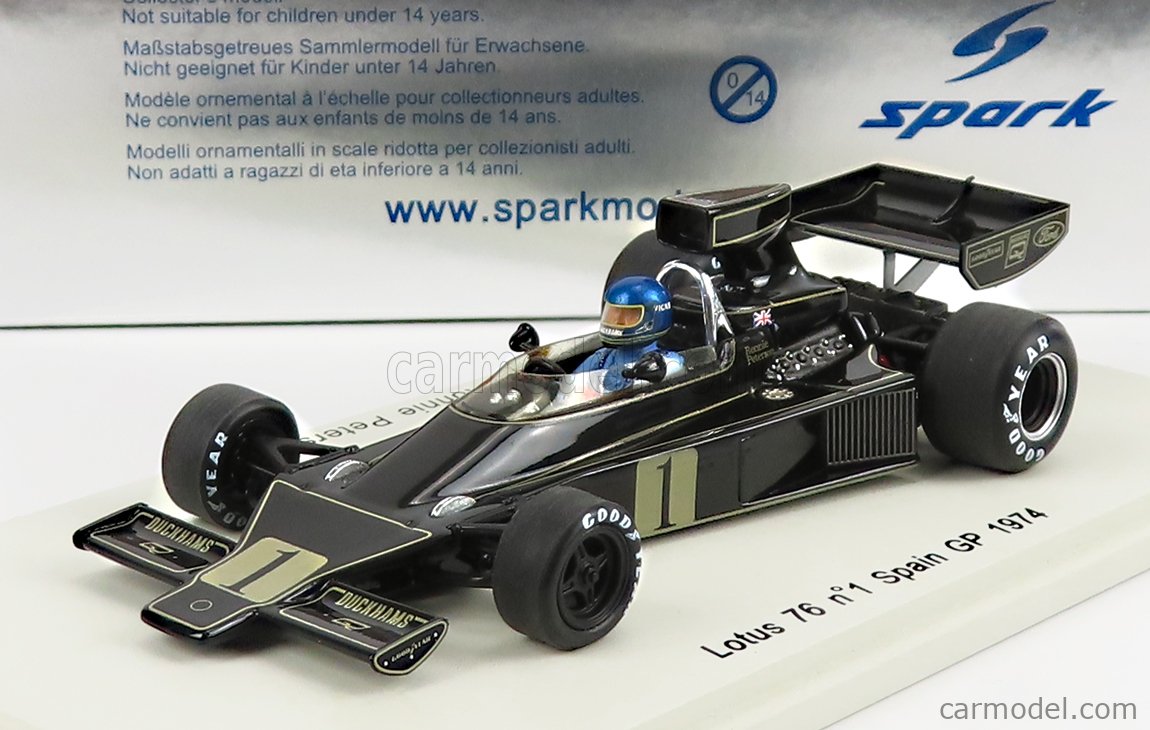 SPARK-MODEL S1769 Escala 1/43 | LOTUS F1 76 N 1 SPANISH GP 1974 RONNIE ... SPARK-MODEL S1769 Escala 1/43 | LOTUS F1 76 N 1 SPANISH GP 1974 RONNIE ...