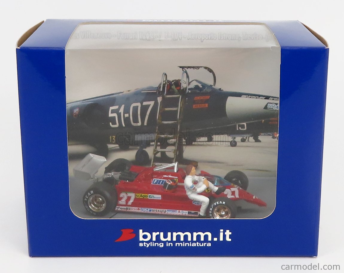 BRUMM AS38 Scala 1/43 | FERRARI F1 126CK TURBO WITH GILLES VILLENEUVE ...