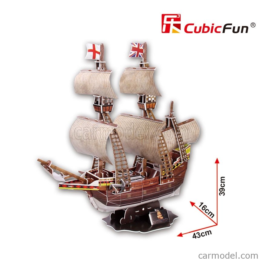 CUBICFUN CF T4009H Scale / | PUZZLE KIT 3D IN FOAM BOAT MAY FLOWER ...