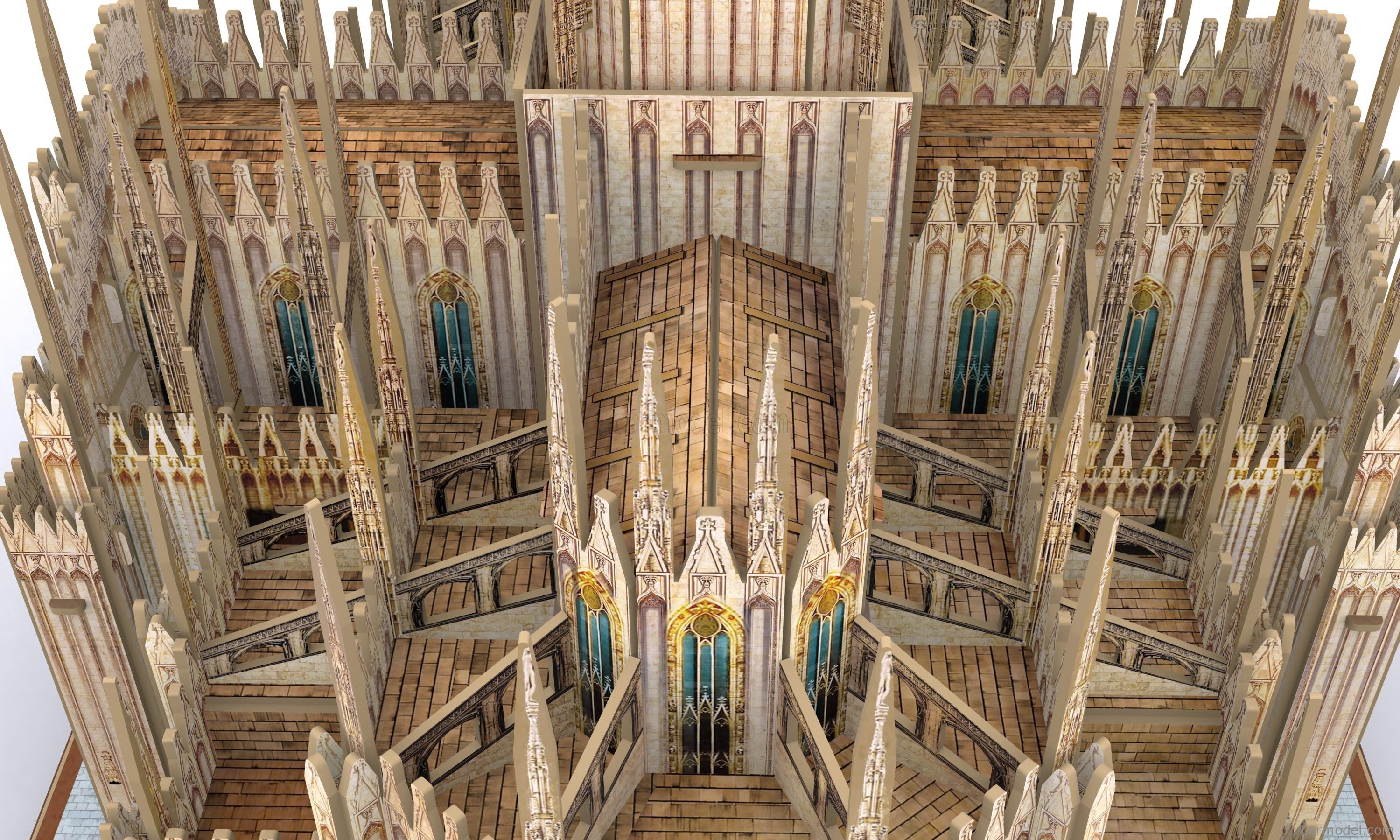 CUBICFUN CF MC210H Escala / | PUZZLE KIT 3D IN FOAM DUOMO DI MILANO CON ...