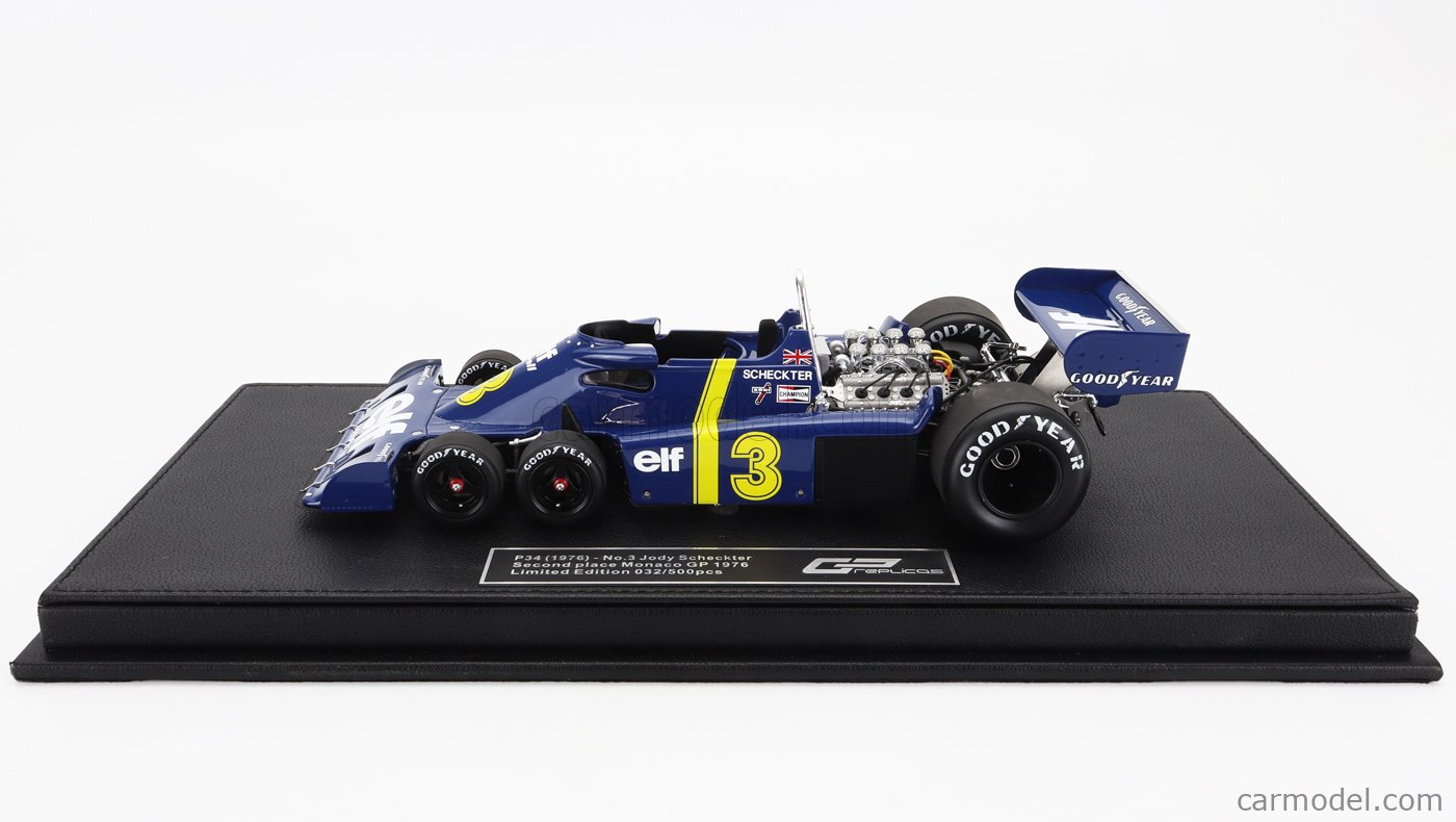 GP-REPLICAS GP089C Scale 1/18 | TYRRELL F1 P34 ELF 6 WHEELS N 3 2nd MONACO GP 1976 J.SCHECKTER ...