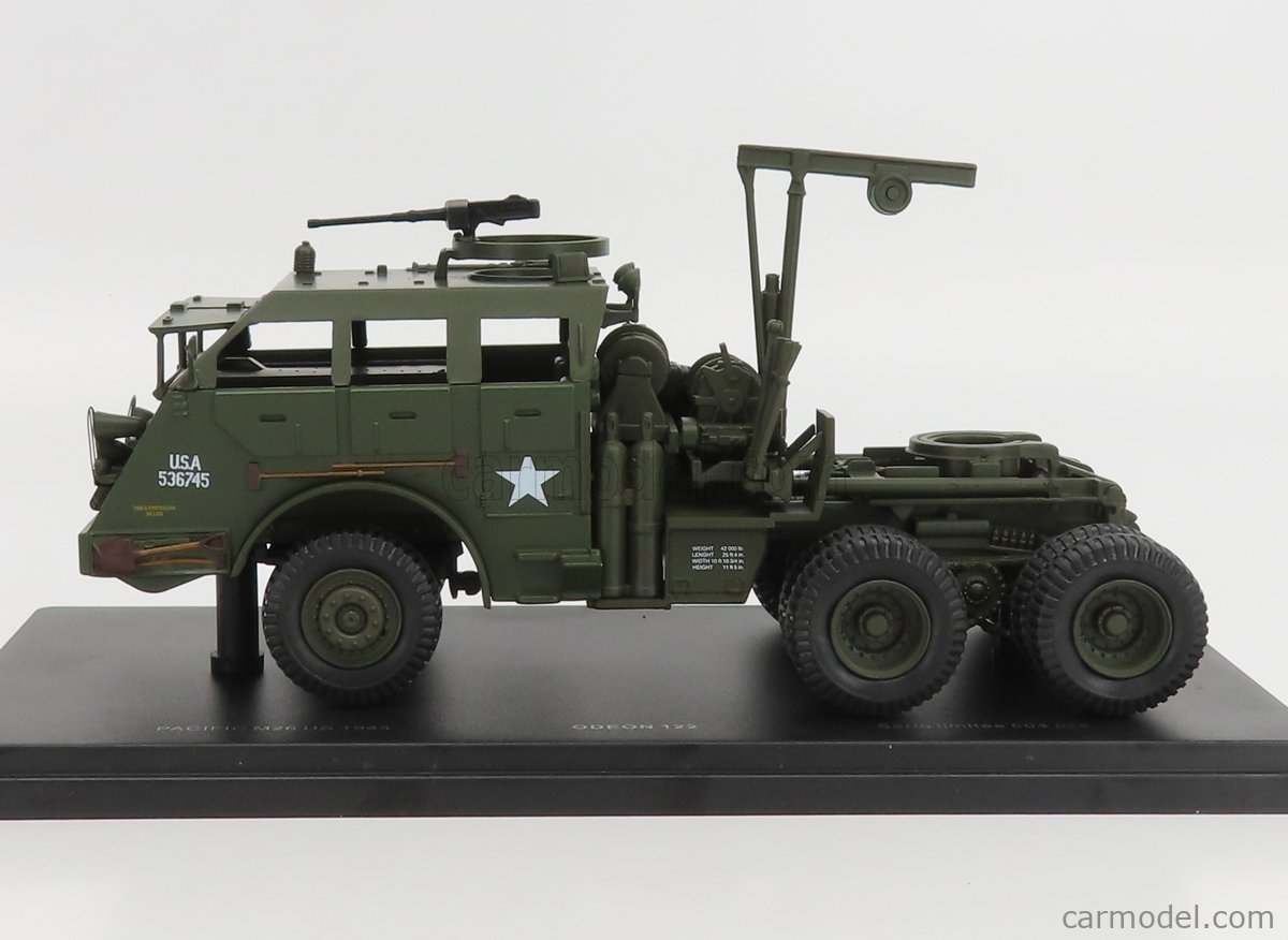 ODEON ODEON122M Scale 1/43 | PACIFIC TANK M26 USA TRACTOR TRUCK 3-ASSI ...