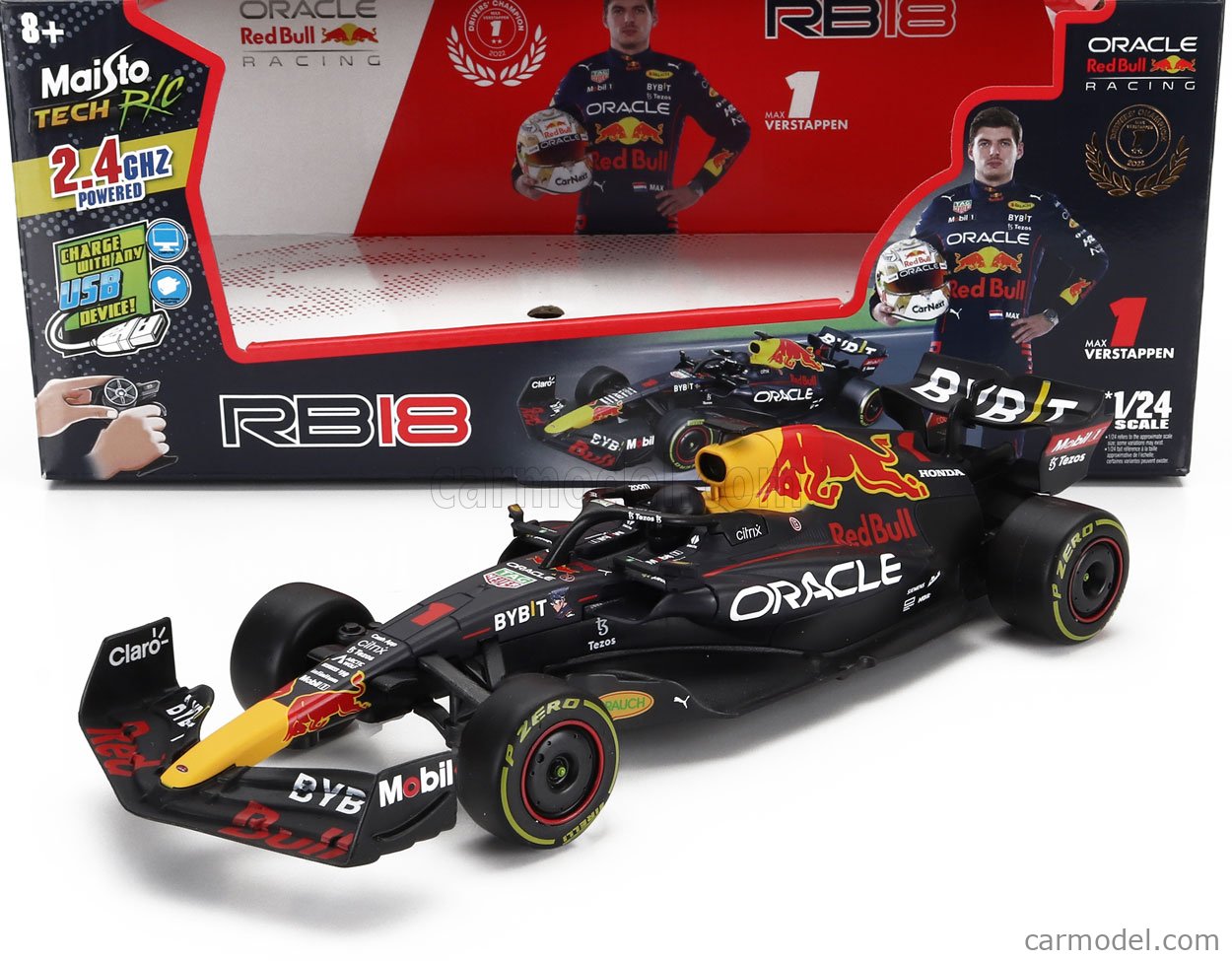 MAISTO 82356V-RC Scale 1/24 | RED BULL F1 RB18 TEAM ORACLE RED BULL RACING N 1 WORLD CHAMPION ...