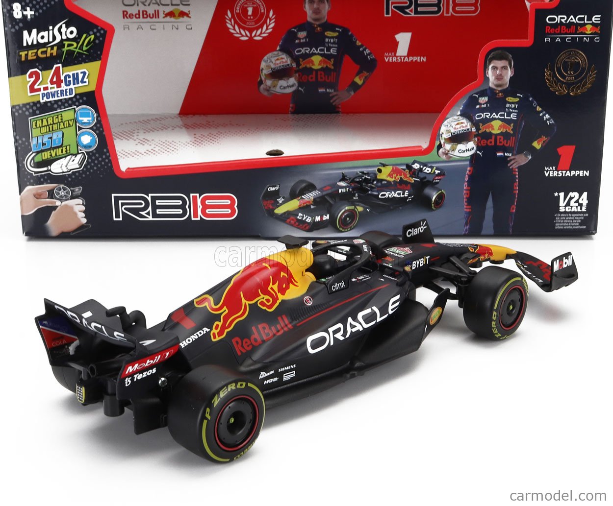 MAISTO 82356V-RC Scale 1/24 | RED BULL F1 RB18 TEAM ORACLE RED BULL RACING N 1 WORLD CHAMPION ...