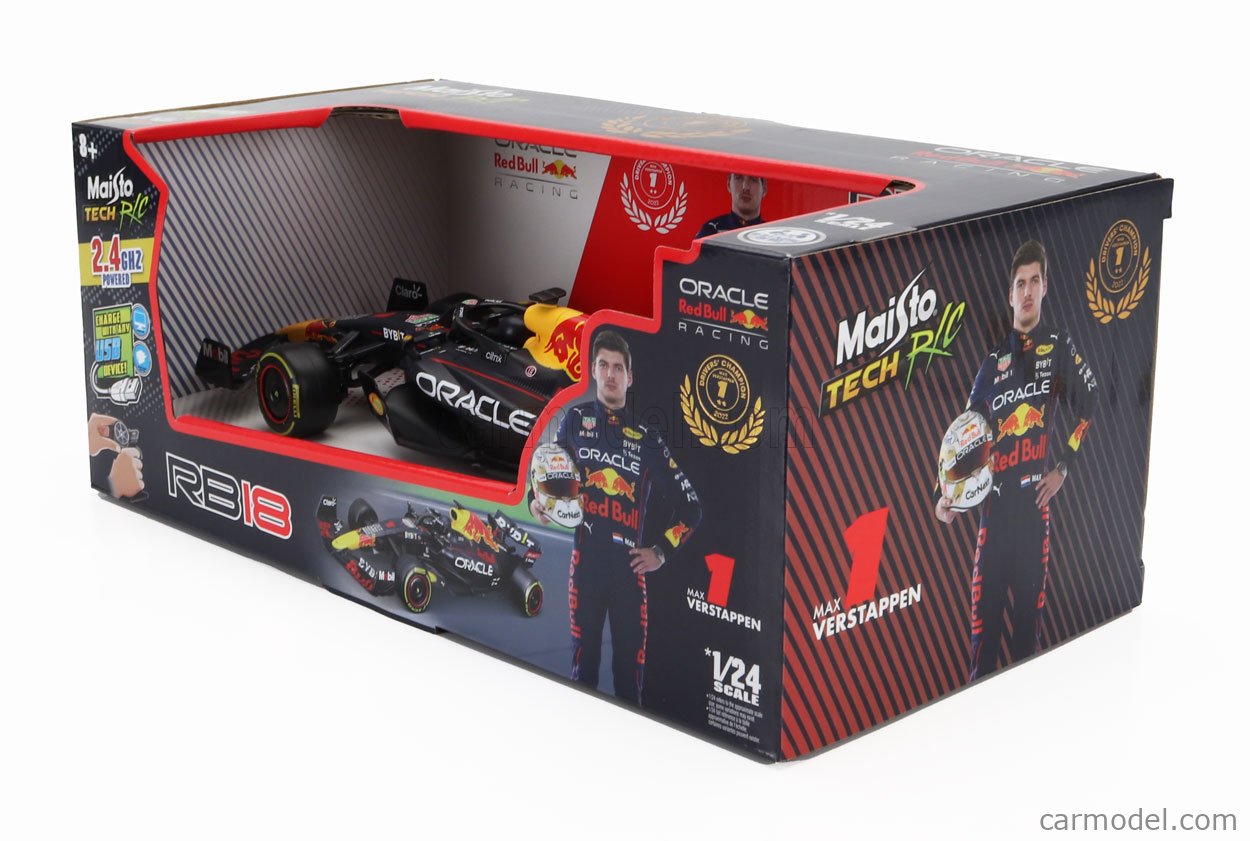 MAISTO 82356V-RC Scale 1/24 | RED BULL F1 RB18 TEAM ORACLE RED BULL RACING N 1 WORLD CHAMPION ...