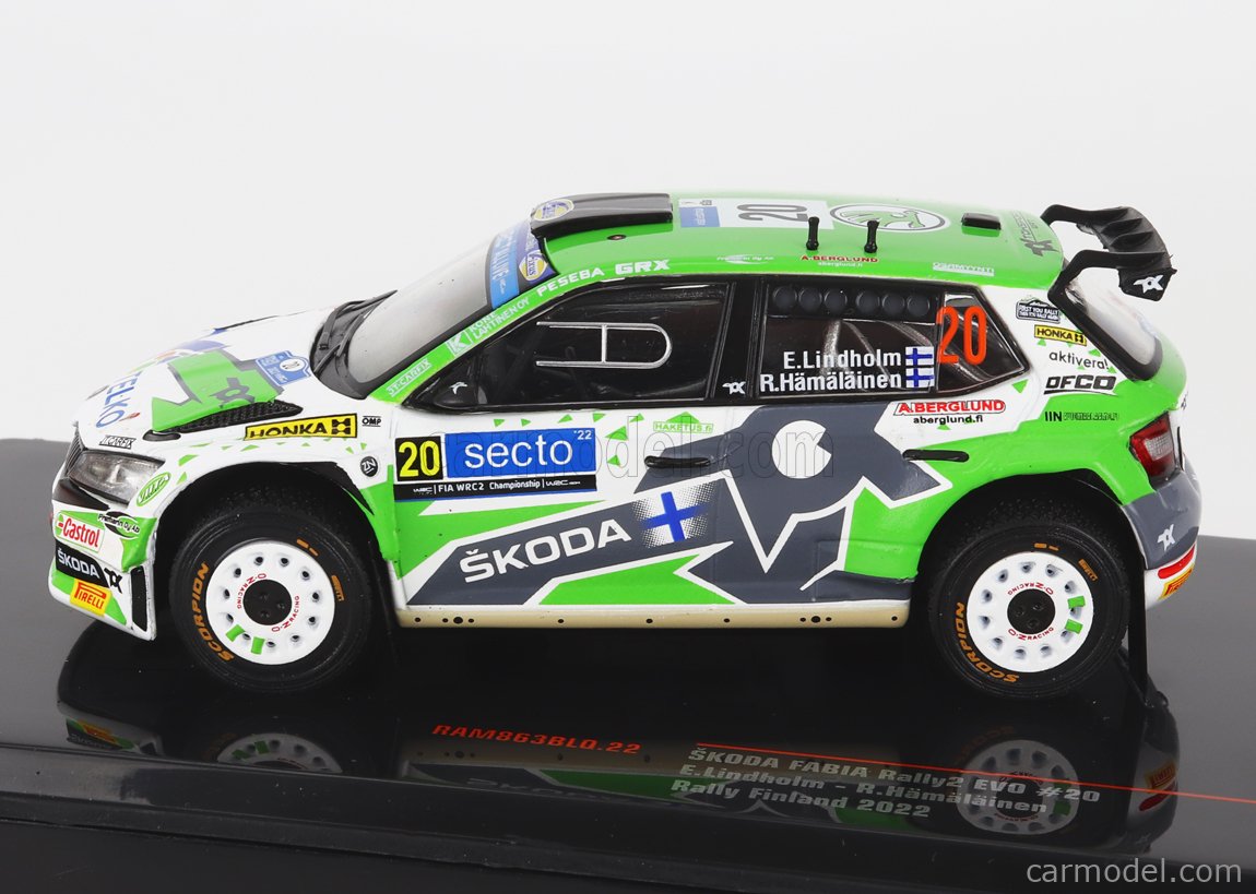 IXO-MODELS RAM863BLQ.22 Scale 1/43 | SKODA FABIA RALLY2 EVO N 20 RALLY ...