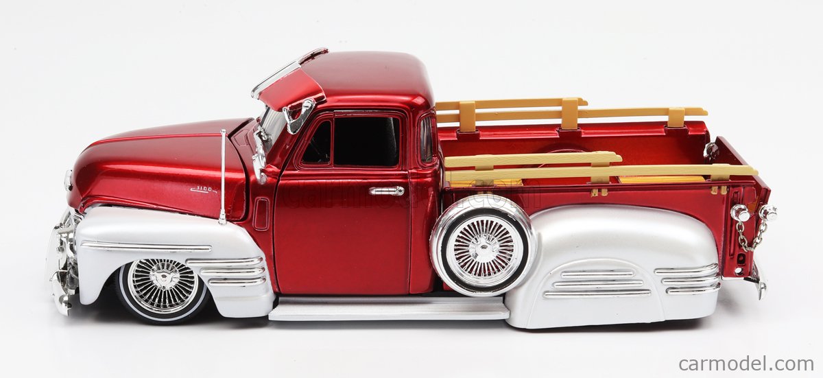 JADA 34292 Scale 1/24 | CHEVROLET 3100 PICK-UP CUSTOM 1951 RED MET ...