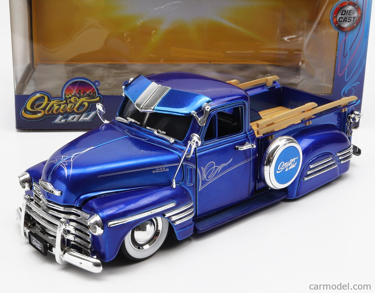 JADA 34290 Scale 1/24 | CHEVROLET 3100 PICK-UP CUSTOM 1951 BLUE MET