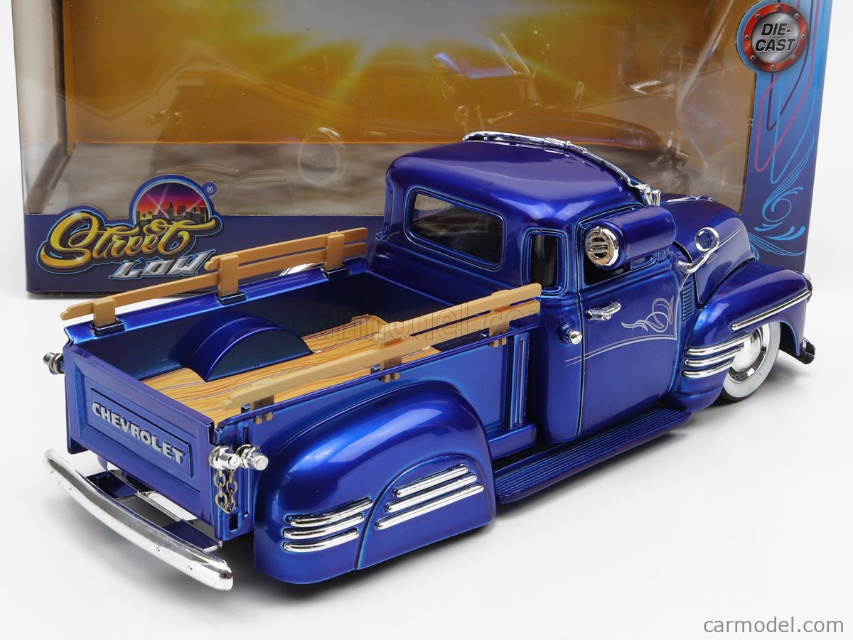 JADA 34290 Scale 1/24 | CHEVROLET 3100 PICK-UP CUSTOM 1951 BLUE MET