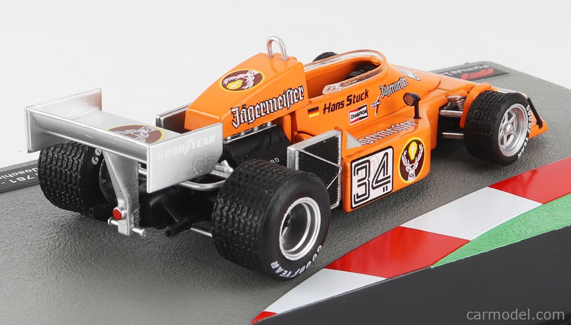 EDICOLA F1THECARCOLL135 Scale 1/43 | MARCH F1 761 N 34 SEASON 1976 HANS JOACHIM STUCK ORANGE