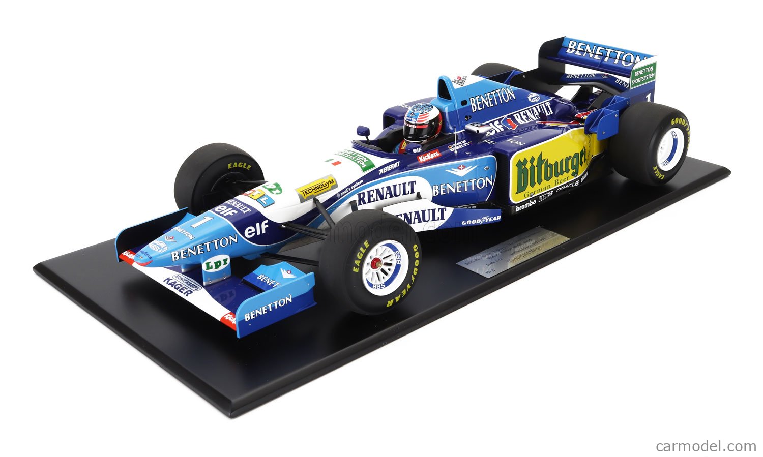 MINICHAMPS 517952101 Scale 1/12 | BENETTON F1 B195 TEAM MILD SEVEN RENAULT N 1 WORLD CHAMPION ...