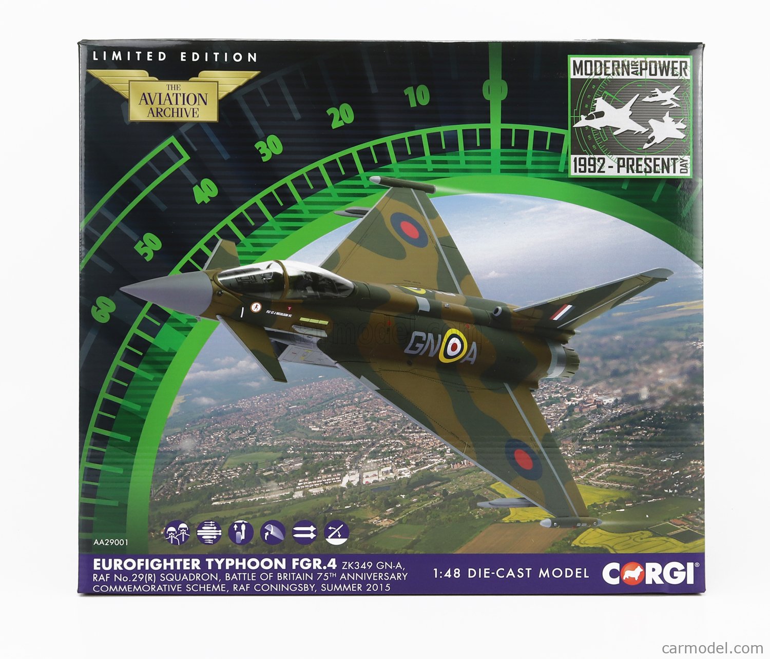 CORGI AA29001 Scale 1/72 | EUROFIGHTER TYPHOON FGR.4 AIRPLANE ZK349 GN ...