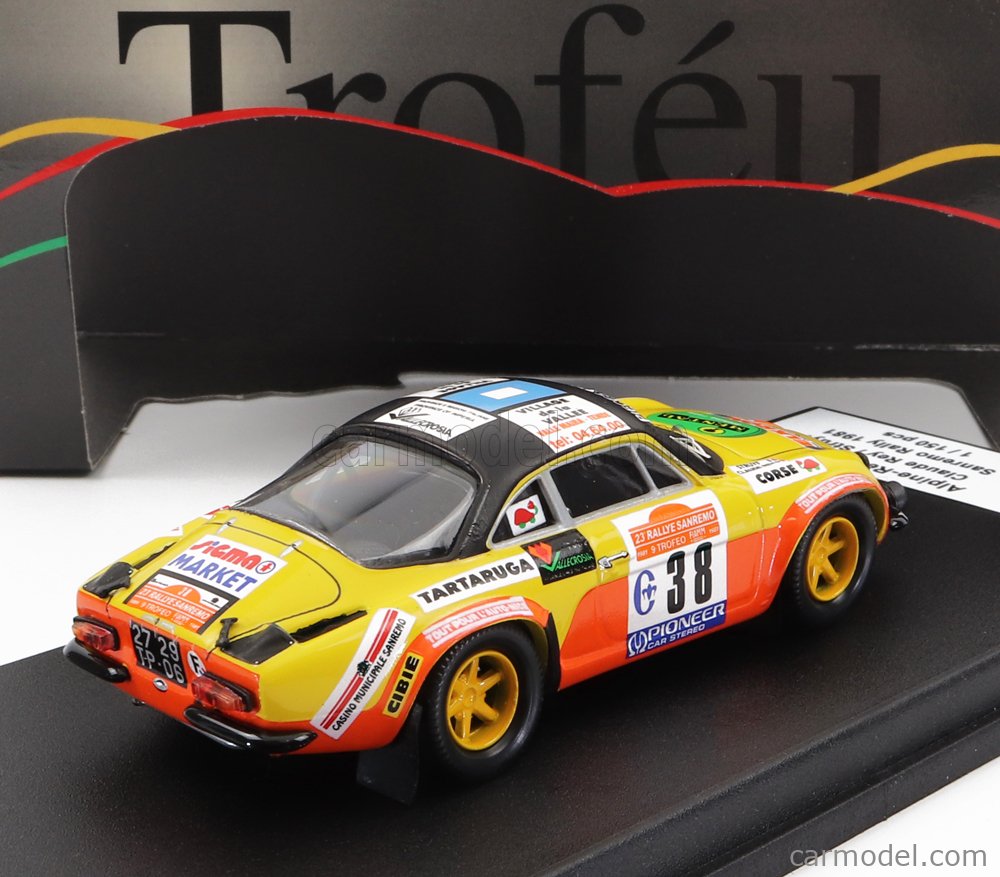 TROFEU TFRRIT12 Scale 1/43 | RENAULT ALPINE A110 N 38 RALLY SANREMO ...
