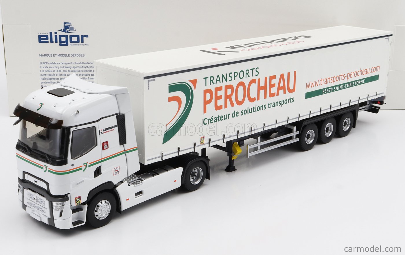 ELIGOR 117585 Scale 1/43 | RENAULT T-LINE HIGH TRUCK TELONATO PEROCHEAU ...