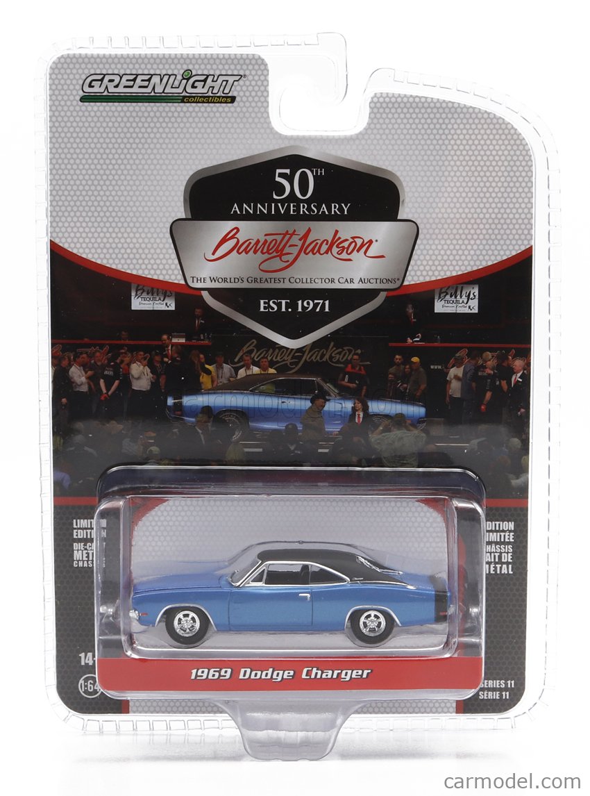 GREENLIGHT 37270B Scale 1/64 | DODGE CHARGER COUPE 1969 BLUE BLACK