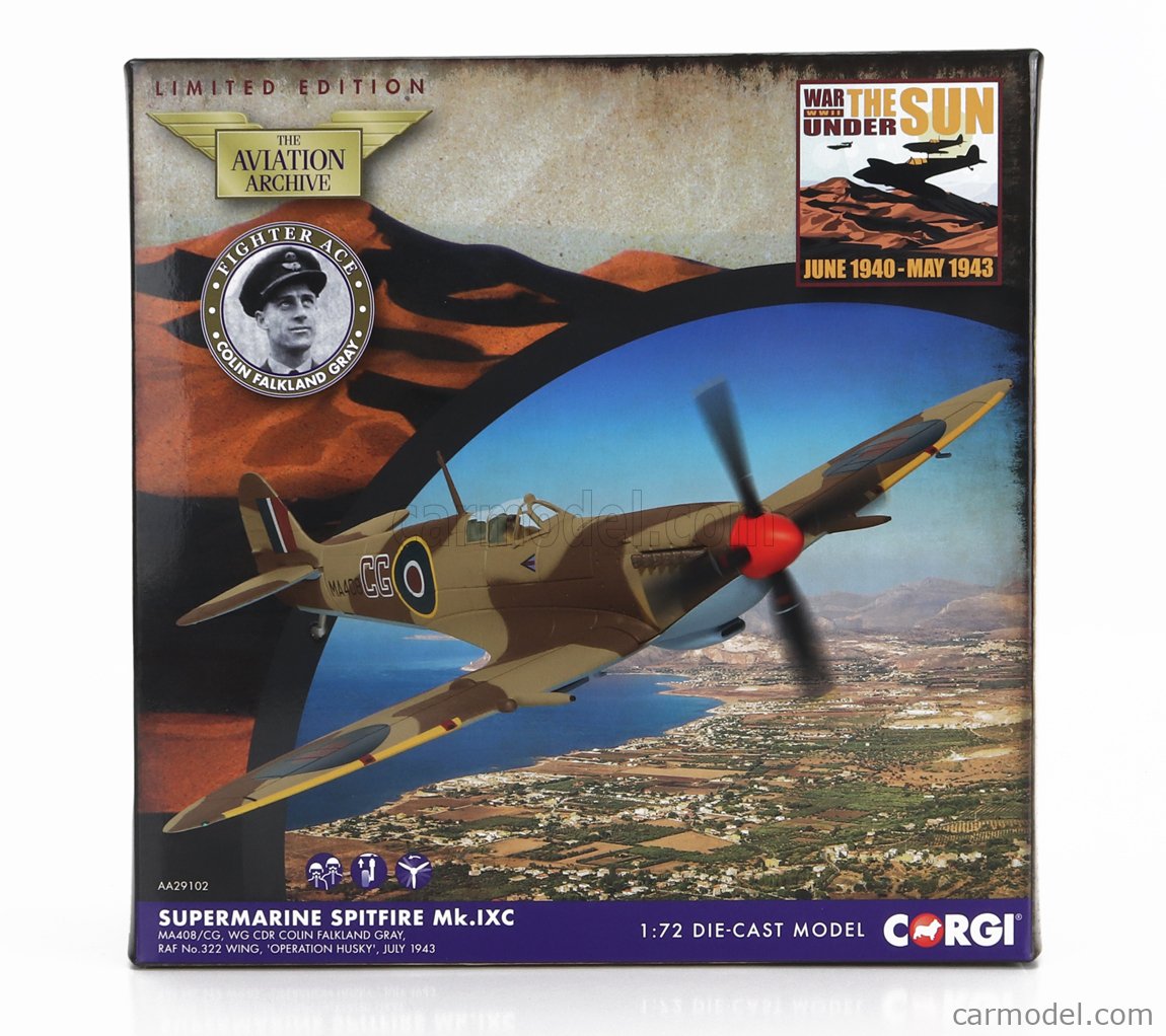 CORGI AA29102 Scale 1/72 | SUPERMARINE SPITFIRE MK.IXC MILITARY ...
