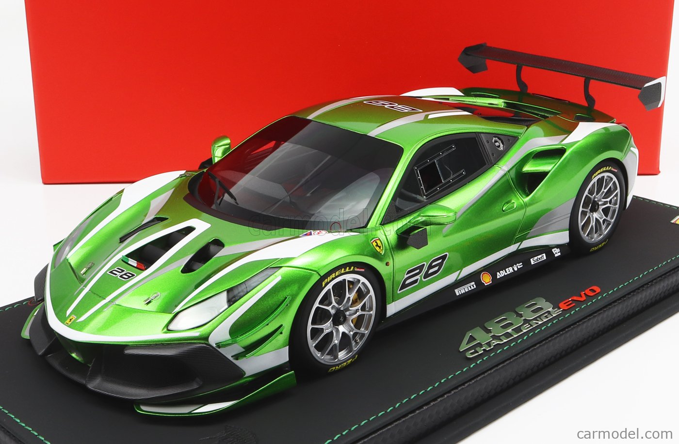 BBR-MODELS P18186CG-VET Scale 1/18 | FERRARI 488 CHALLENGE EVO N 28 2020 - CON VETRINA - WITH ...