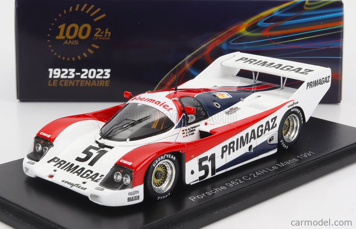 SPARK-MODEL S9889 Masstab: 1/43 | PORSCHE 962C 3.2L TURBO TEAM SALAMIN PRIMAGAZ N 24h LE MANS ...